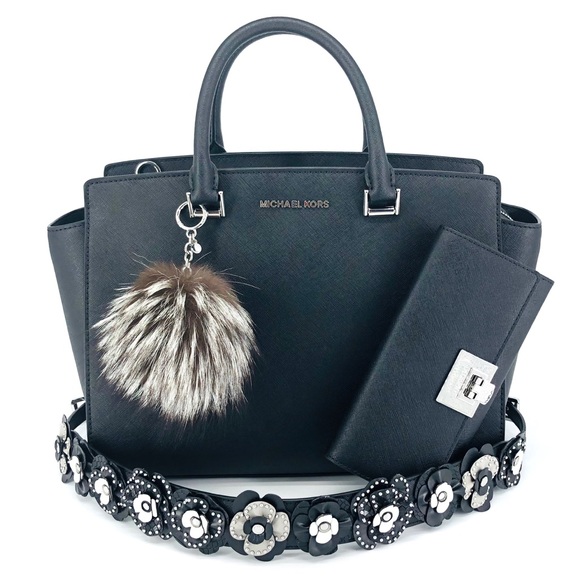 Michael Kors | Bags | 3pcs Michael Kors Selma Satchel Wallet Charms | Poshmark